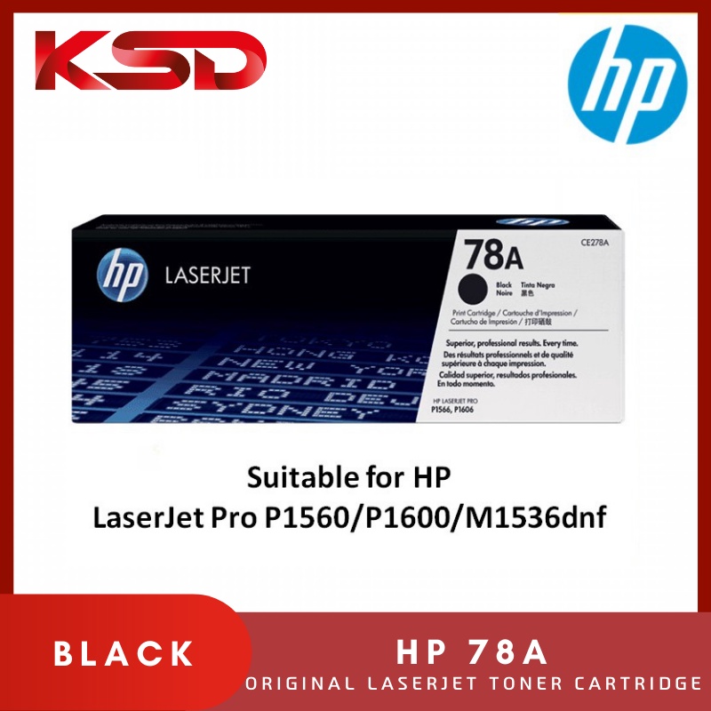 HP 78A Black Original LaserJet Toner Cartridge (CE278A) | Shopee Malaysia