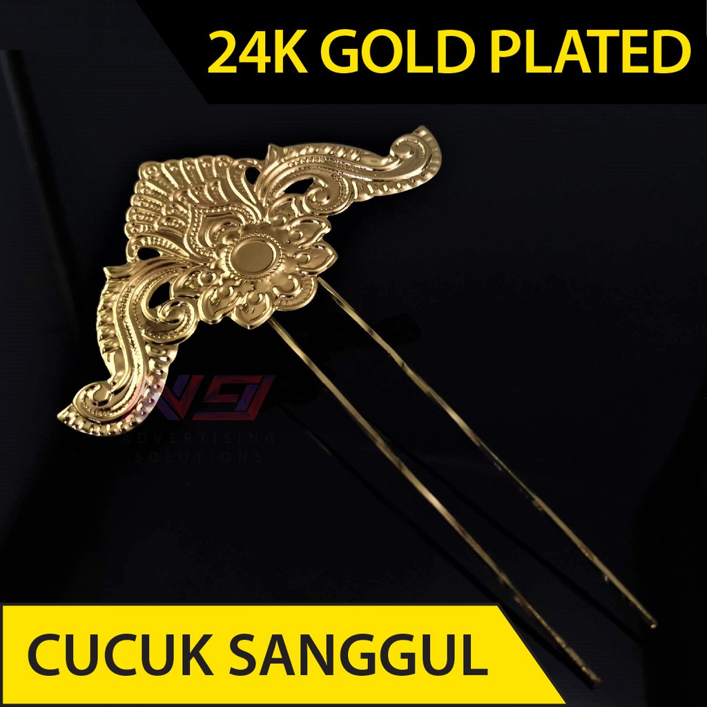 Tradisional Cucuk Sanggul Pengantin Perkahwinan Melayu 24K Gold Plated ...