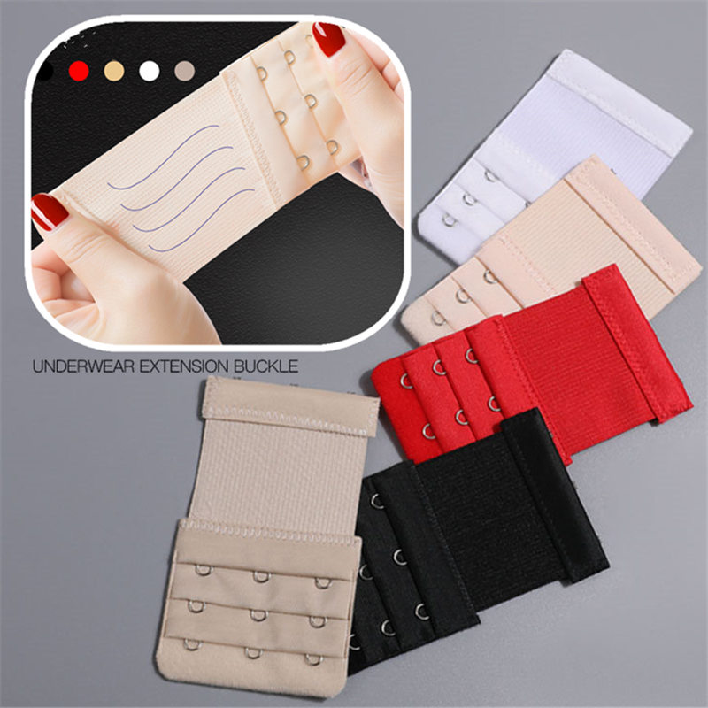(Ready Delivery) 2 / 3 / 4 / 5 Hooks 3 Lines Elastic Bra Extender ...