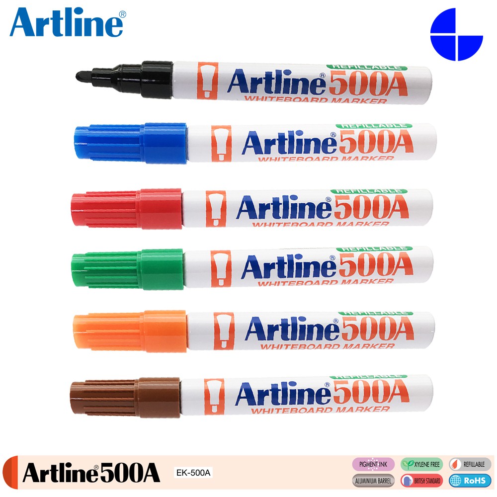 Artline 500A Whiteboard Marker 2.0 MM Writing Width Bullet Style – EK ...