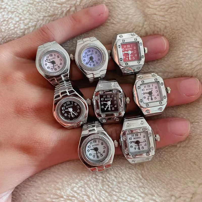 Fashion Simple Quartz Watch Rings / Adjustable Elastic Stretchy Rings ...