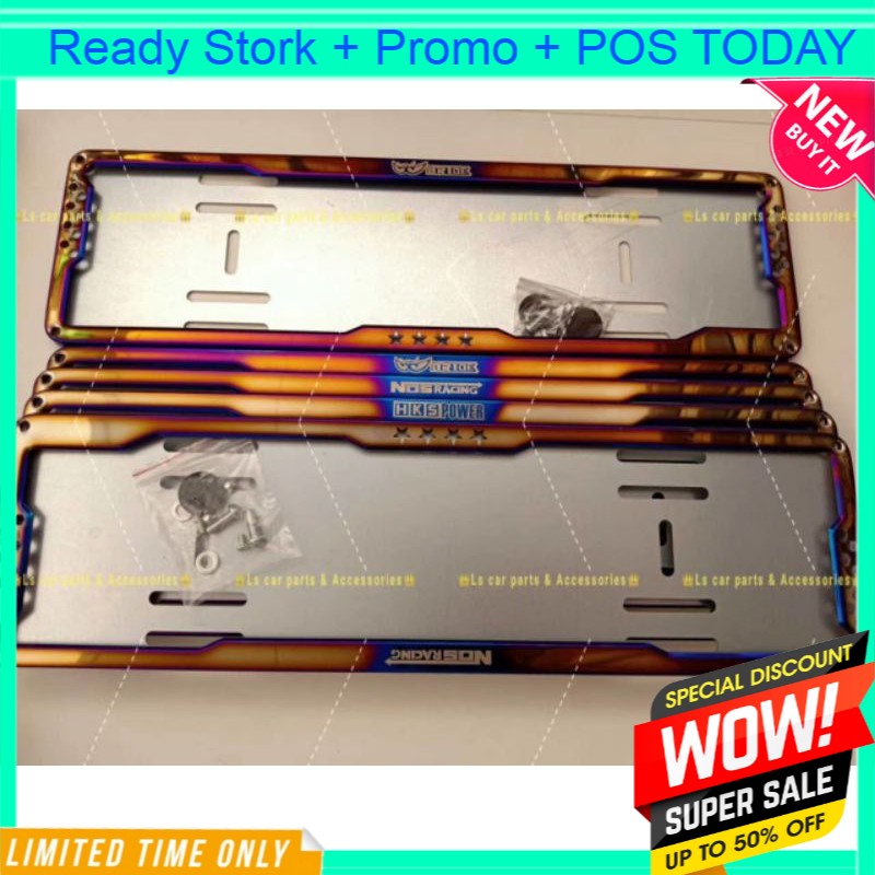 Car Number Plate Holder Frame Front Bumper Nomber Logo Emblem Hks Bride ...