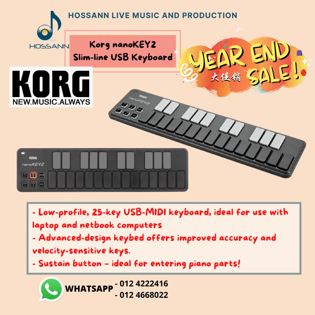 🔥 Korg Midi Controller (Korg NanoKEY2) 🔥 MIDI 键盘 | Shopee Malaysia