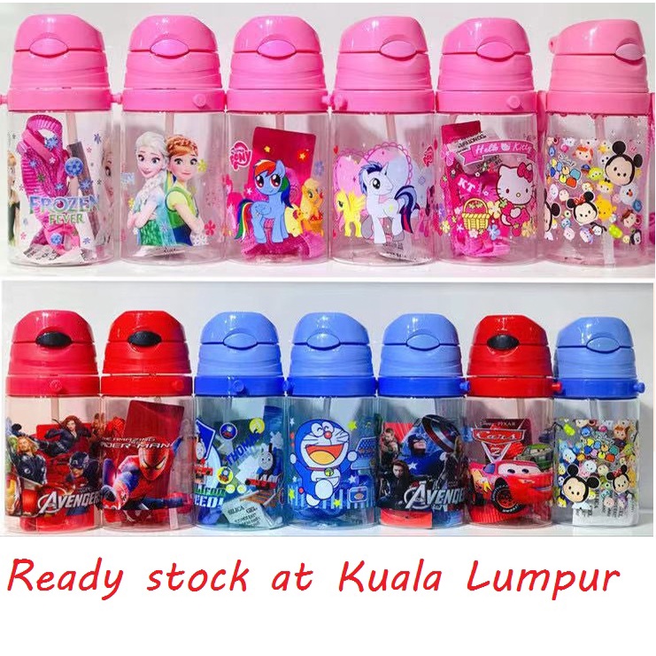 Sekolah School 350ML Botol Air Minum Kanak-kanak ada Straw Kids bottle ...