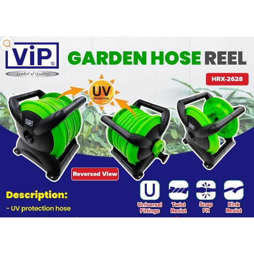 VIP Stackable Garden Hose Reel Set 20Meter 15Meter with wall mounting ...
