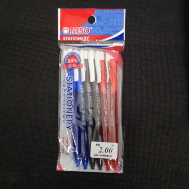 Niso NBP 939 Ball Pen 0.7mm 6pcs/pack | Shopee Malaysia