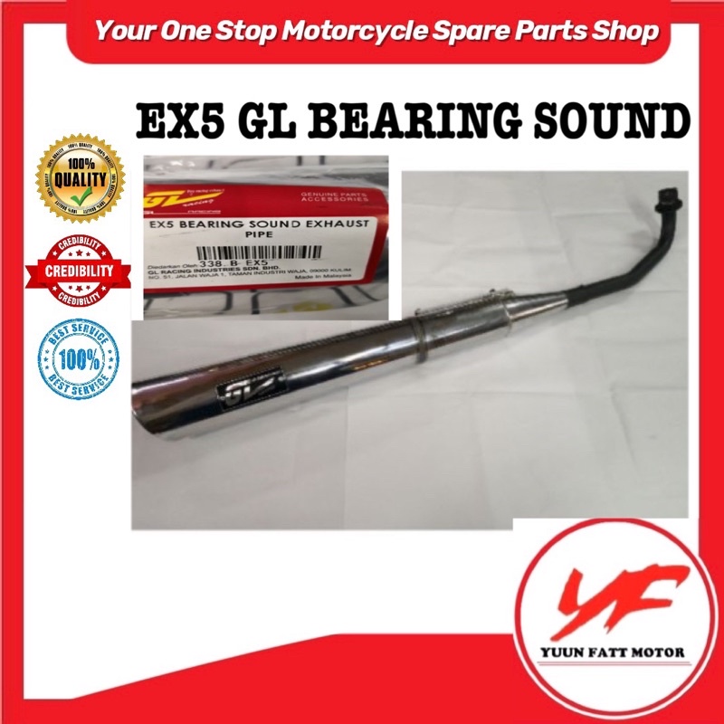 HONDA EX5 GBO DREAM EXHAUST EKZOS GL RACING BEARING SOUND EXHAUST PIPE ...