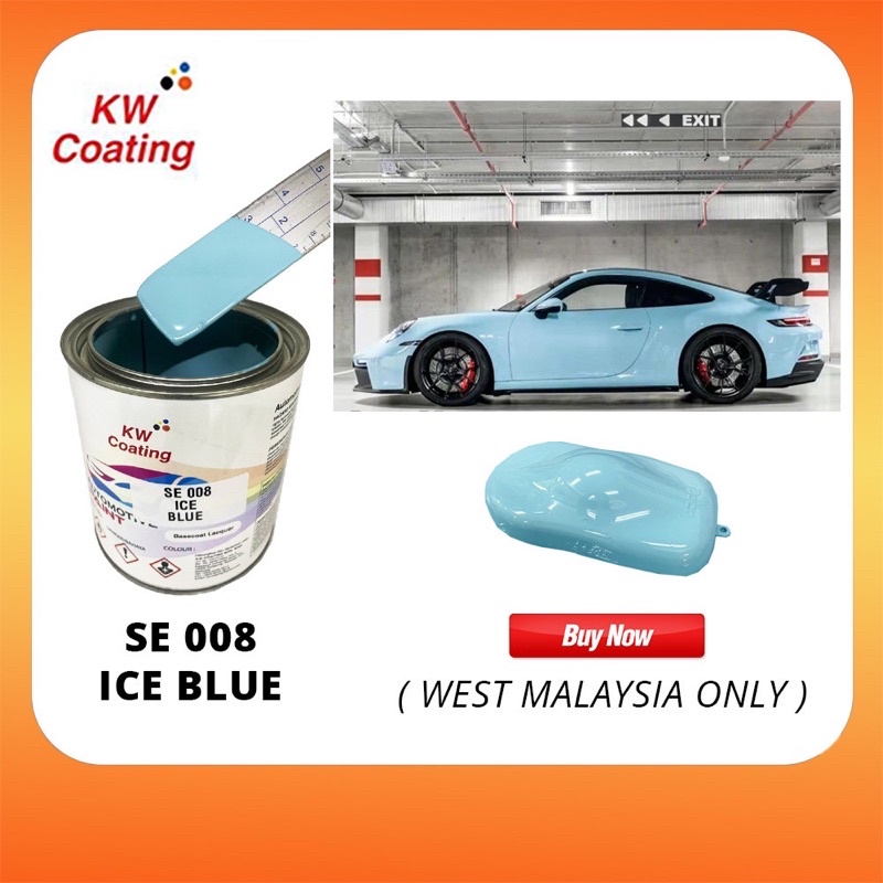 KW 2k Paint Se008 Ice Blue Cat Kereta Ice Bilu Cat Kereta 2k Blue Cat ...