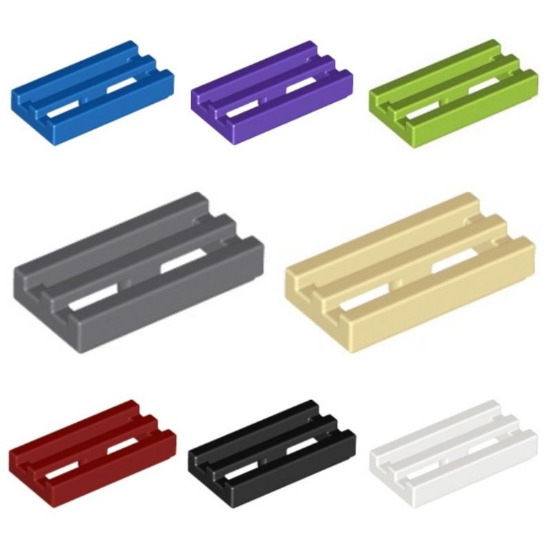 LEGO PARTS 2412b Tile, Modified 1 x 2 Grille with Bottom Groove / Lip ...