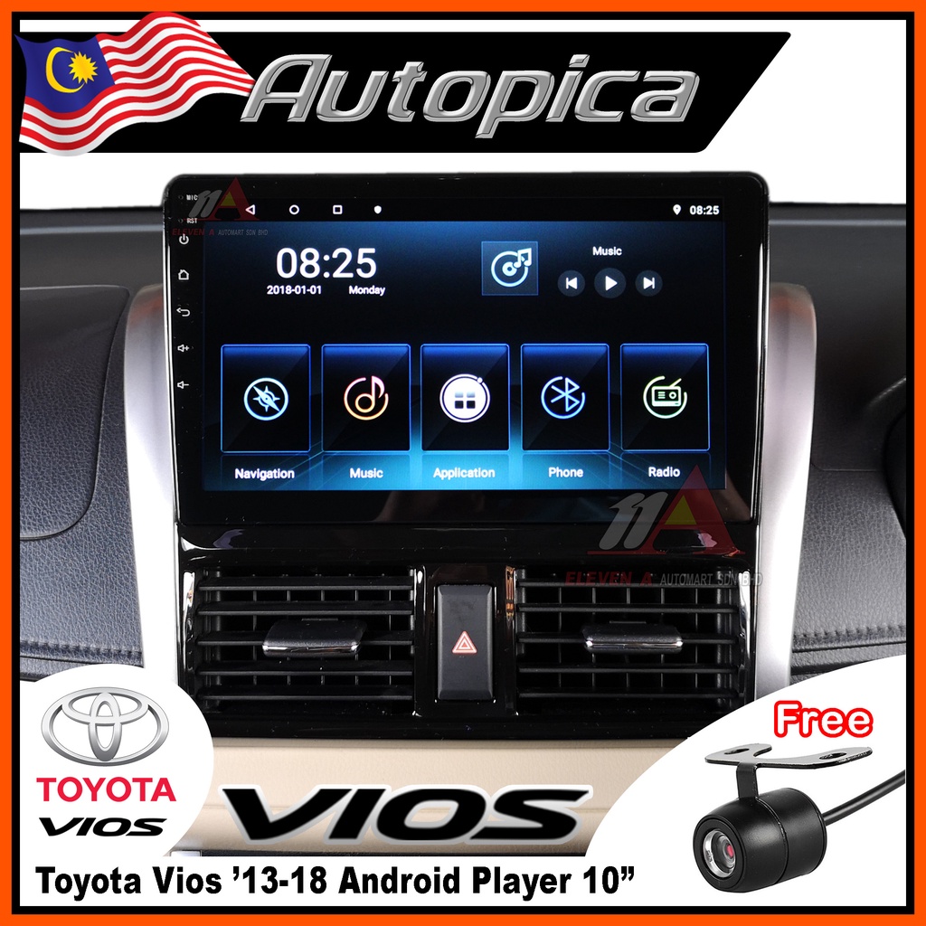 Toyota Vios '13-18 Allwinner 8163 / FY100 / P15 Quad Core 10" IPS Screen Android Player Car ...