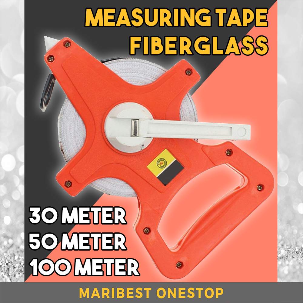 30M / 50M / 100M Fiberglass Measuring Tape A-Type Retractable Portable ...