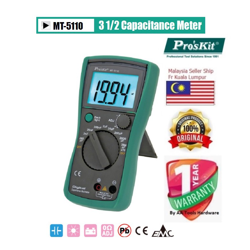 ProsKit MT-5110 Capacitance Meter (NEW & ORI PROSKIT) | Shopee Malaysia