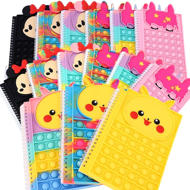 Pop It NoteBooks Silicone Cover + Paper A5/A6 Buku Nota Pop It Fidget ...