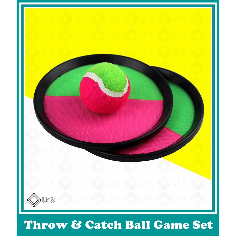 Throw & Catch Ball Game Set Outdoor Beach Garden Pool Toy Great Family ...