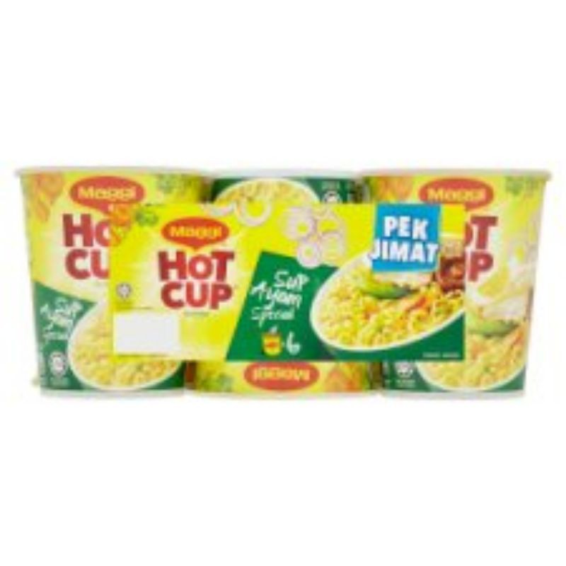 Maggi Hot Cup Chicken Soup Special Instant Cup Noodles 6 x 58g | Shopee ...