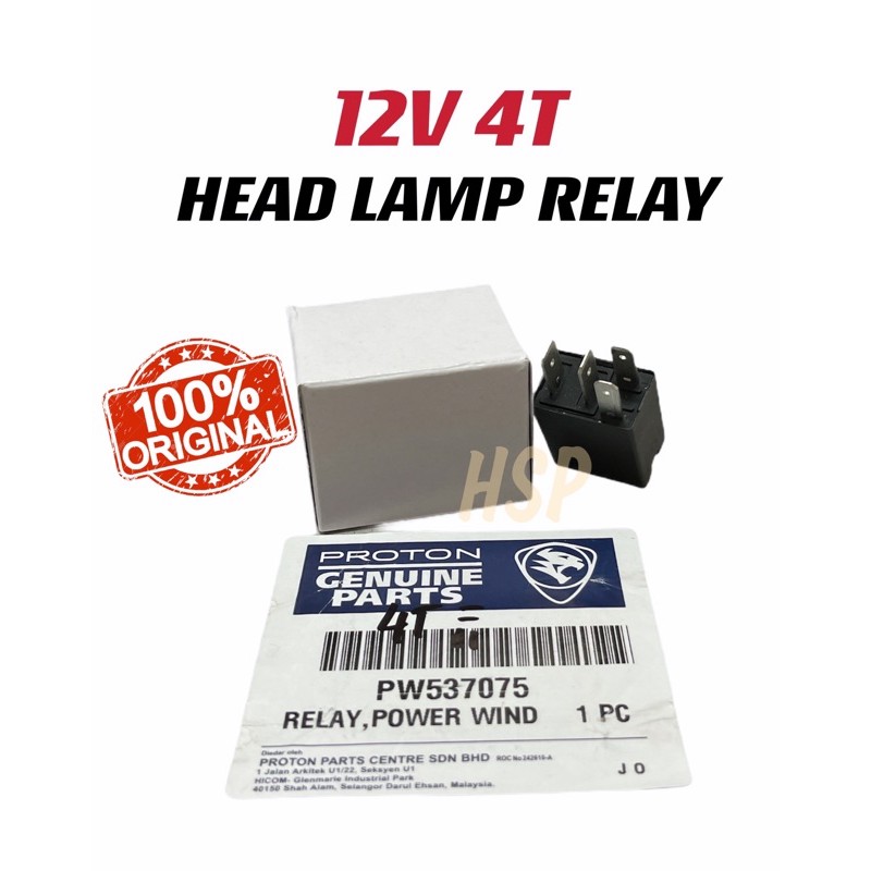 ORIGINAL PROTON SAGA WIRA WAJA 12V 4T HEAD LAMP RELAY RELAY PW537075 ...