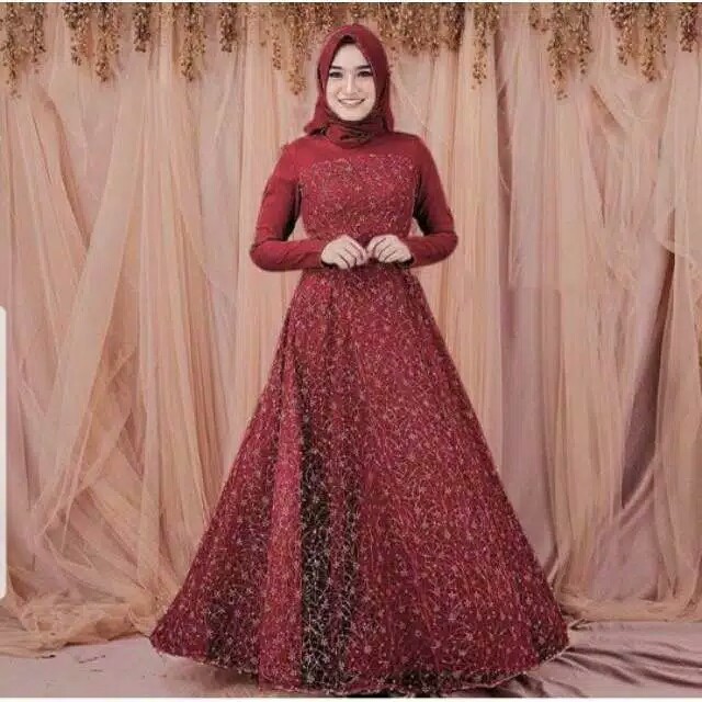 Aura GOWN TILE Around MUTER Front And Back!!! Ready Jumbo And Standard ...
