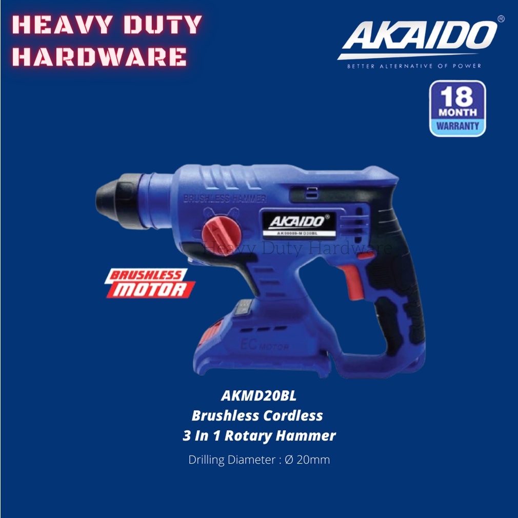 AKAIDO Rotary Hammer Drill Cordless Impact Drill Cordless Wall Drill ...