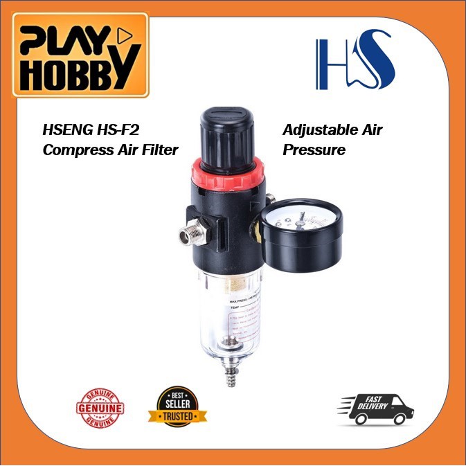 HSENG HS-F2 Adjustible Air Pressure with Air Filter with Gauge | Shopee ...
