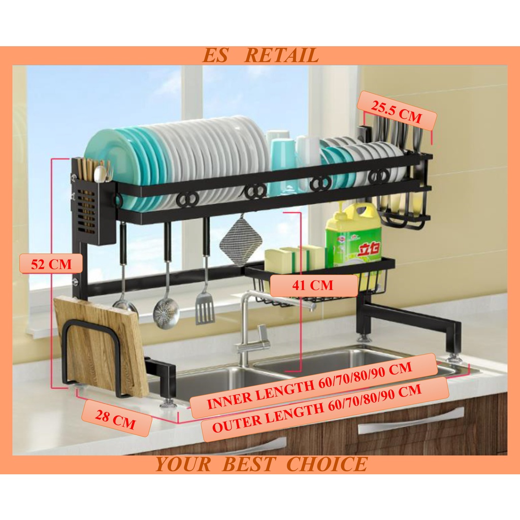 Basin rack 2 layer, basin drainer, sink rack, basin rack, dish rack ...