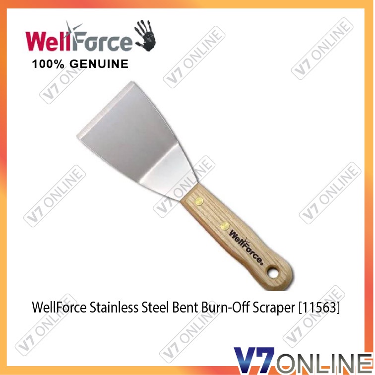 WellForce Stainless Steel Bent Burn-Off Scraper / Long Handle Scraper ...
