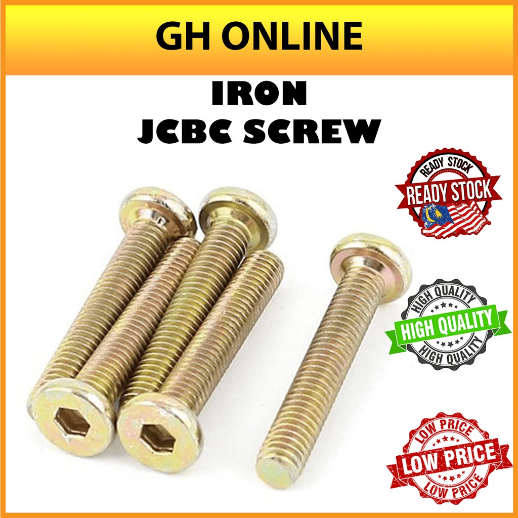 FURNITURE JOINT SCREWS IRON JCBC SCREW READY STOCK 1 PACK 4 PCS 螺丝接 ...