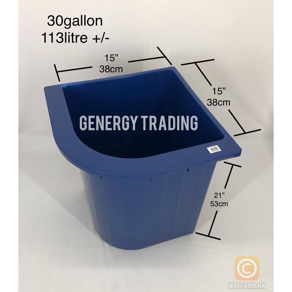 [GenergyTrad] 30 Gallon/50 Gallon Water Tub Polymate Tank/ Kolam Mandi ...