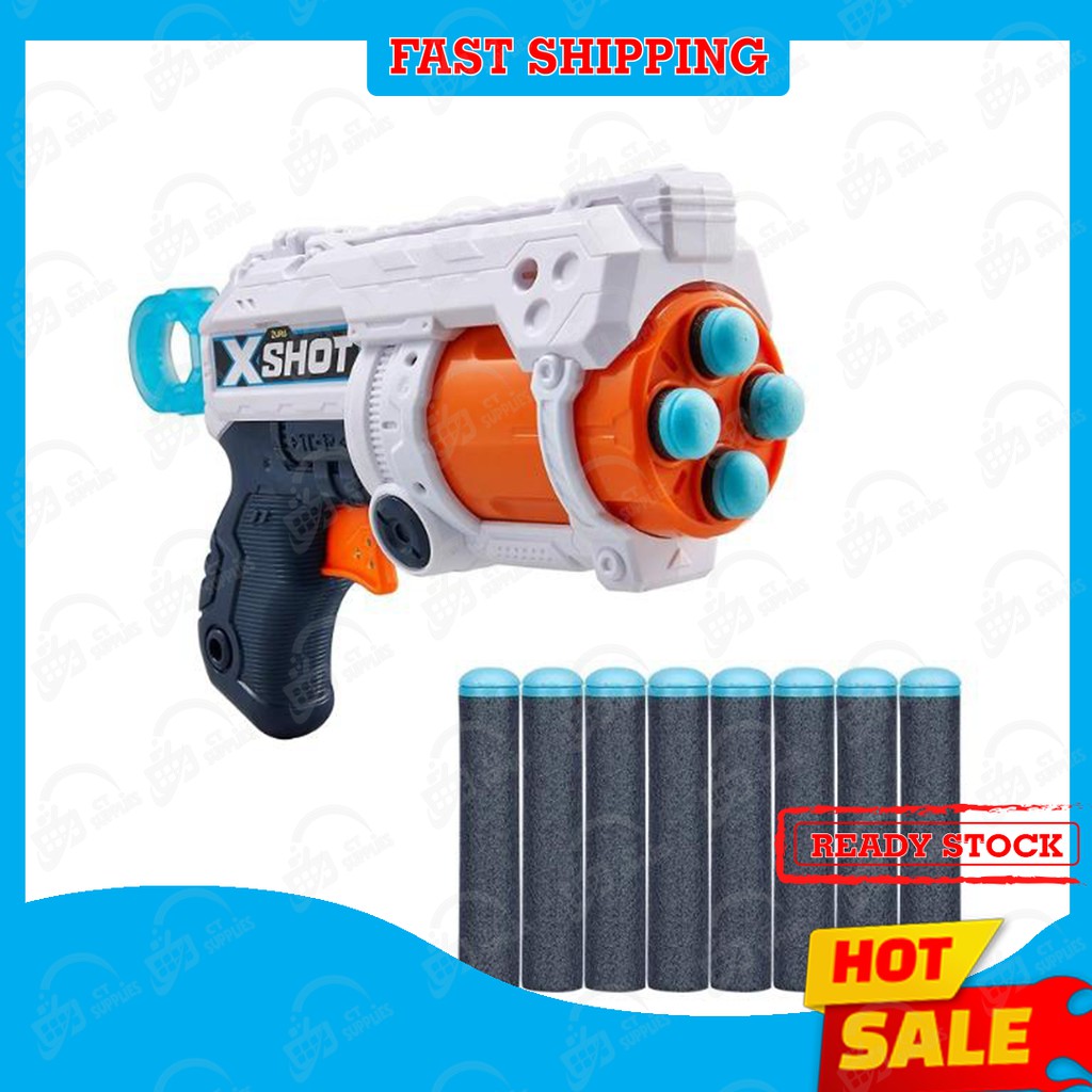🔥READY STOCK🔥ZURU X-Shot Fury 4 Original Gun Dart Blaster Attack Pistol ...
