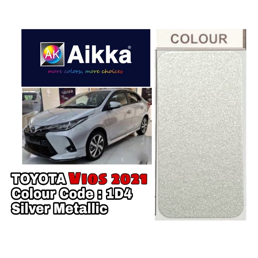 TOYOTA VIOS 2021 / 1D4 SILVER METALLIC 2K CAR PAINT / CAT KERETA 2K ...