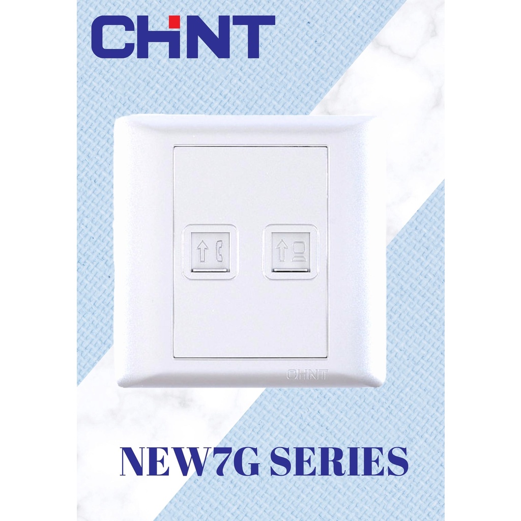 CHINT New7G 1 Gang 4 Core Telephone Socket + 1 Gang 8 Core Data Socket ... CHINT New7G 1 Gang 4 Core Telephone Socket + 1 Gang 8 Core Data Socket ...