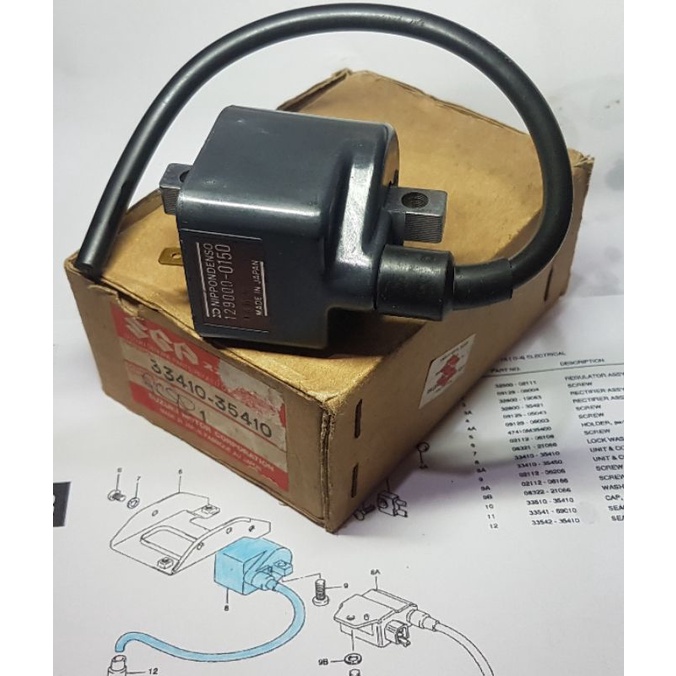NOS PnP TXR 12V PLUG COIL NIPPONDENSO 129000 SERIAL SAIZ GAMMA (BROWN ...