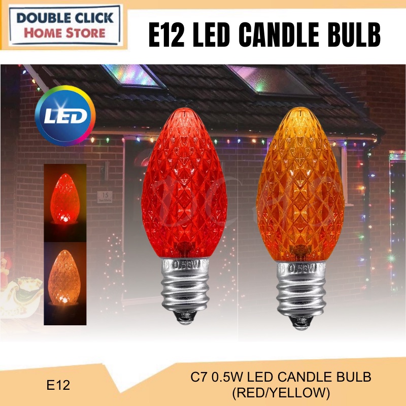 (2 Pcs) HZ C7 E12 0.5Watt LED Crystal Candle Bulb Pray Lamp Chinese ...