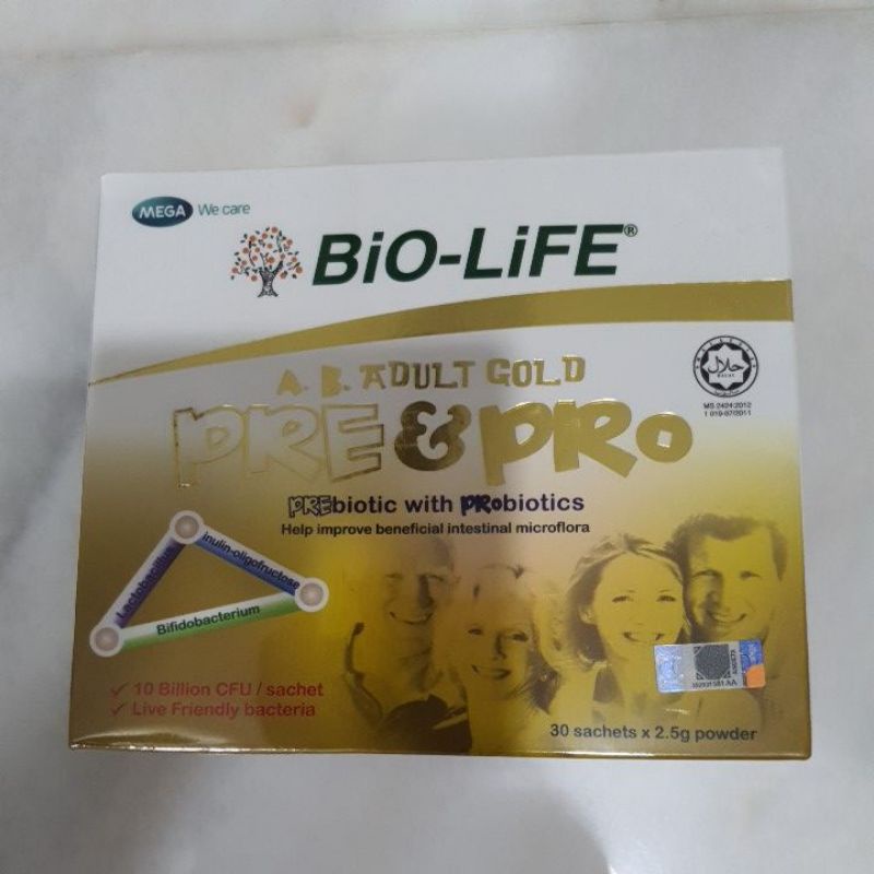 Bio-Life AB Adult Gold Pre & Pro Sachets 30s (Expiry Date:10/2025 ...