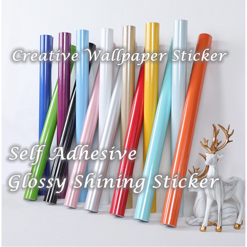 (60cm x 5meter) Self Adhesive Glossy Shining Sticker Kitchen Cabinet ...