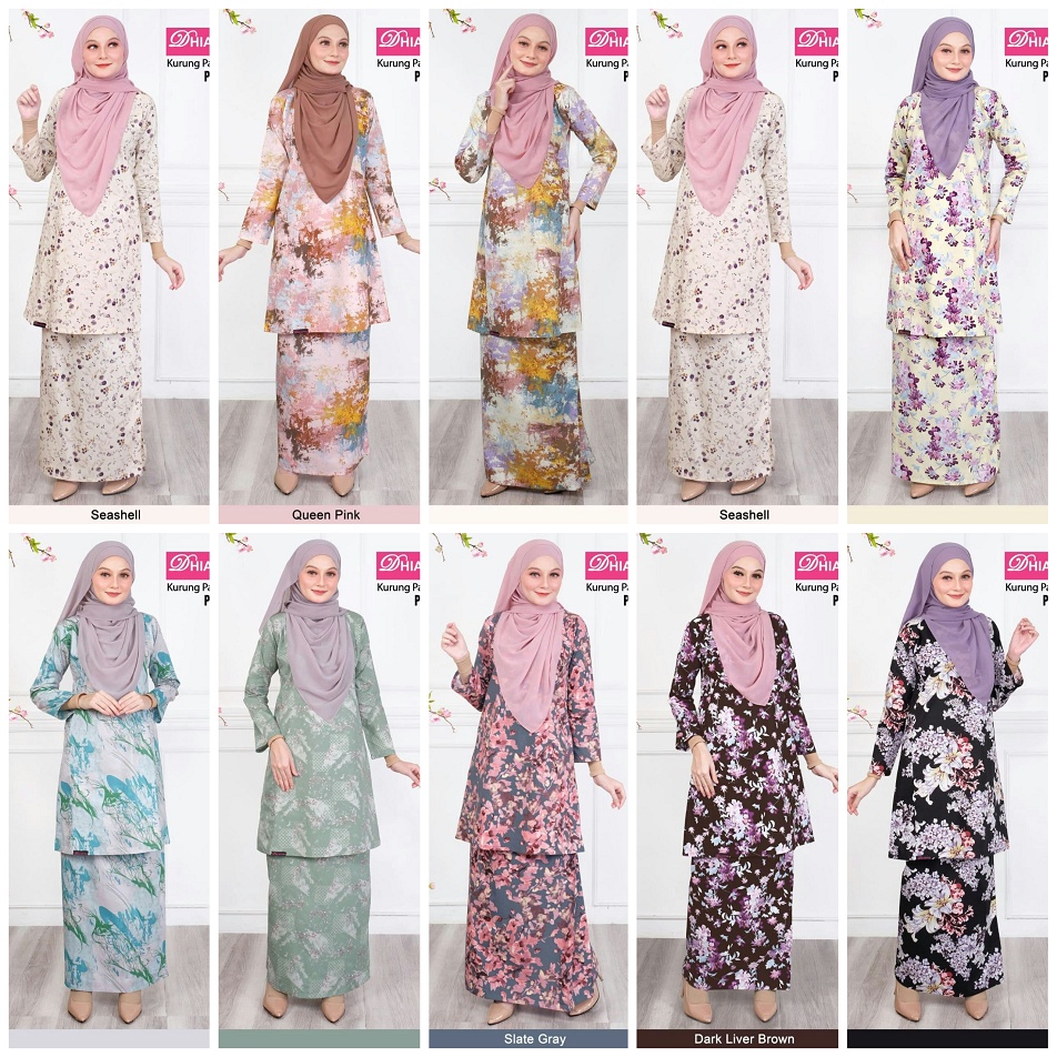 Kurung pahang Dhia Cotton XS-4XL [PH 2021 1] (Kurung Moden Riau/Kurung Cotton/Kurung Plus Size ...