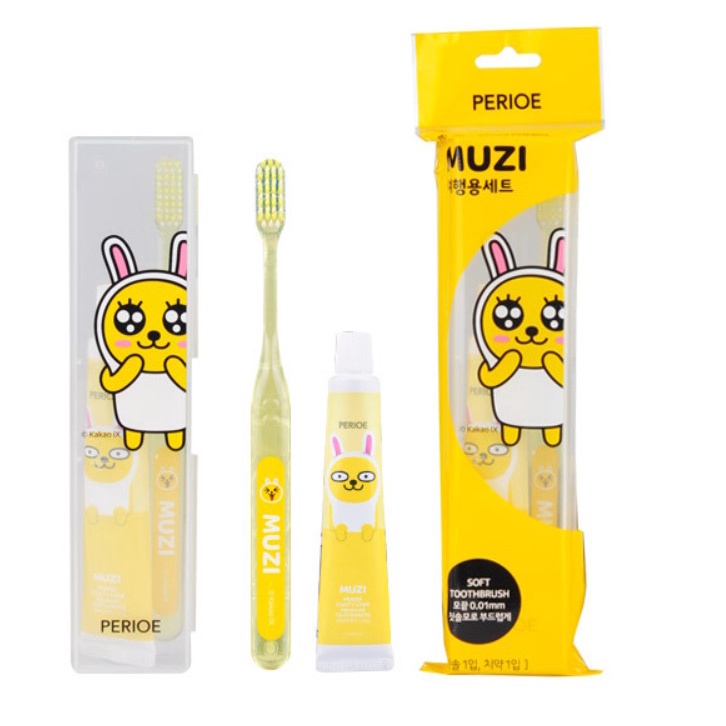 [Kakao Friends] Toothbrush Toothpaste Travel Set Ryan/Muji | Shopee Malaysia
