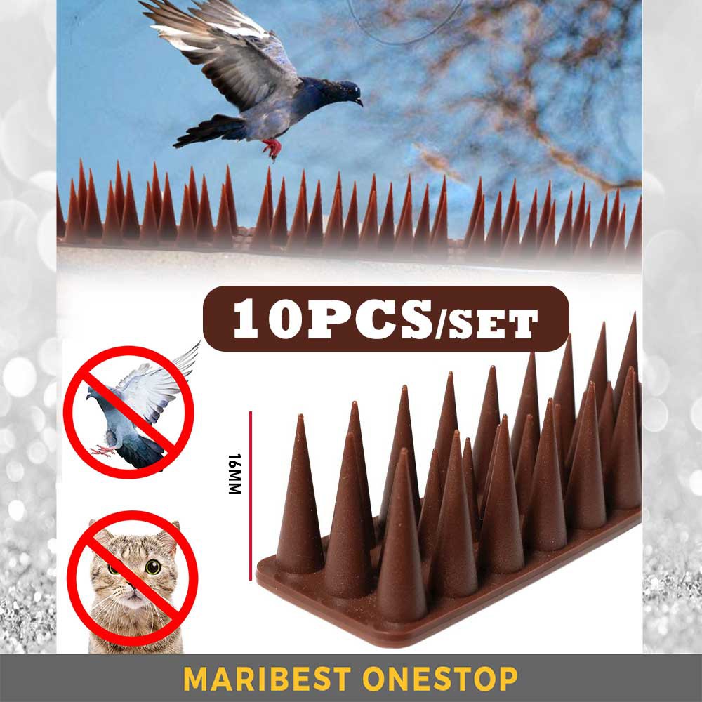 10PCS / SET BIRD SPIKE FLEXIBLE PLASTIC CAT ANIMAL REPELLER CHASE BIRDS ...