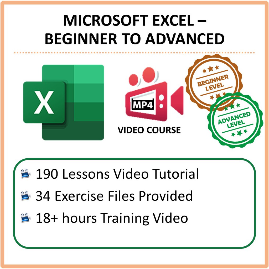 [Video Course] Microsoft Excel Beginner To Advanced Training Course ...