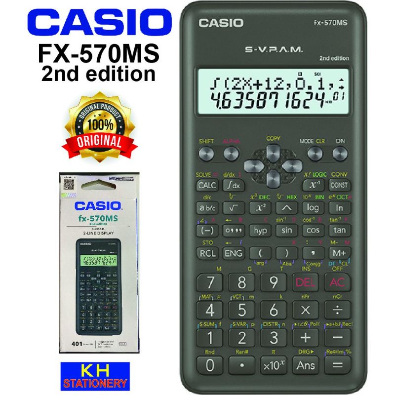 Casio Scientific Calculator FX-570MS 2nd Edition (1 year warranty ...