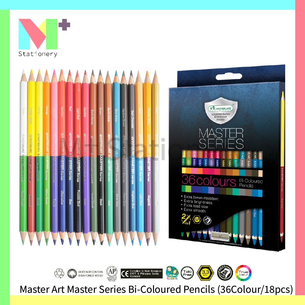 MasterArt Master Series Colour Pencils Bi-Colour Twi-Headed Different ...