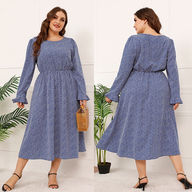 Fesyen wanita Plus size women elegant dress / Plus size women dress ...
