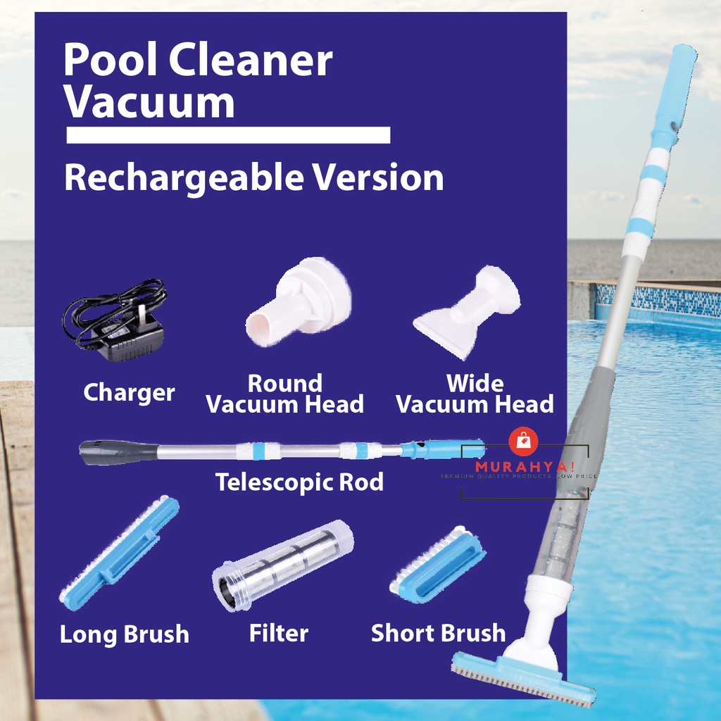 Swimming pool vacuum cleaner Spas Fountain Ponds Handheld cordless ...