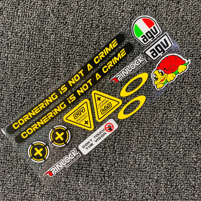 Spot supply helmet decals motorcycle helmet lens combination stickers ...