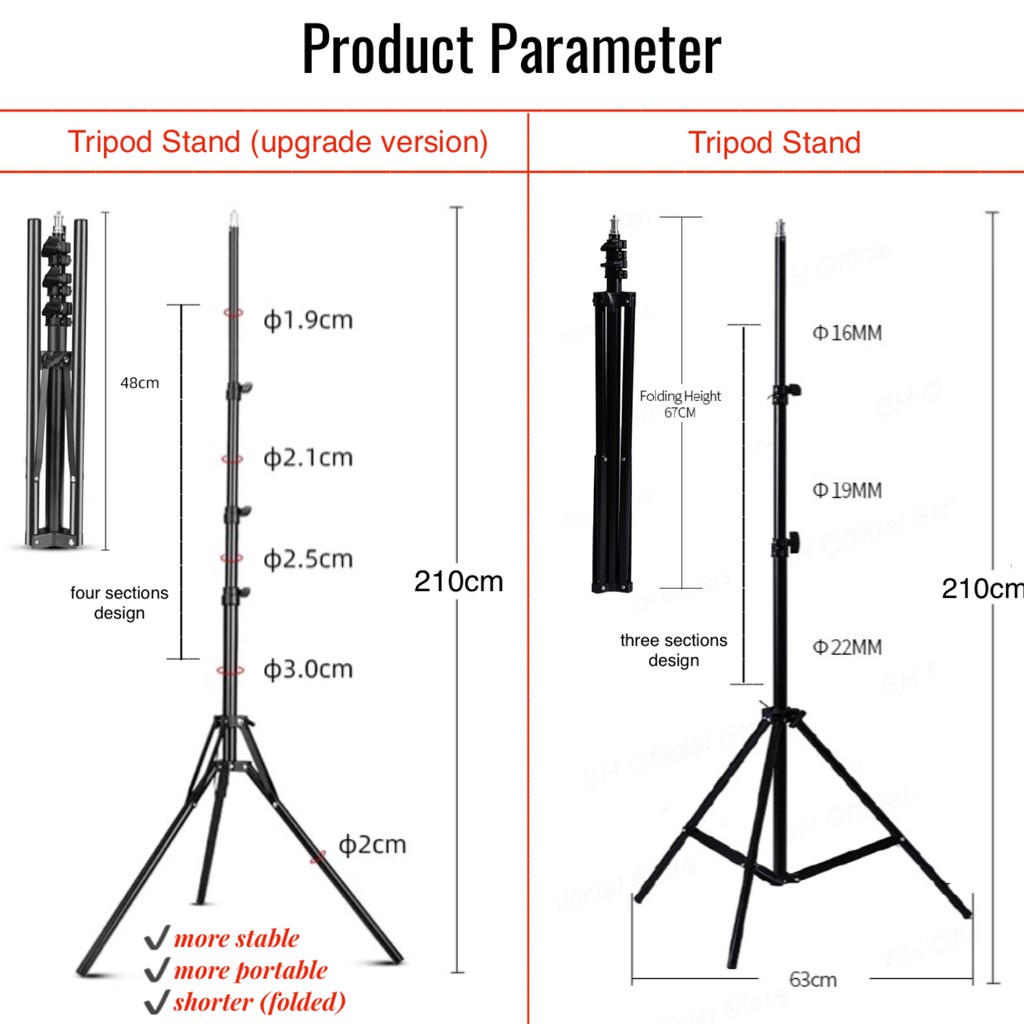 2.1M Professional Microphone Adjustable Tripod Swing Boom MIC Stand ...
