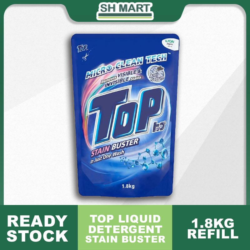TOP Liquid Laundry Detergent Refill Pack - Stain Buster (1.8kg ...