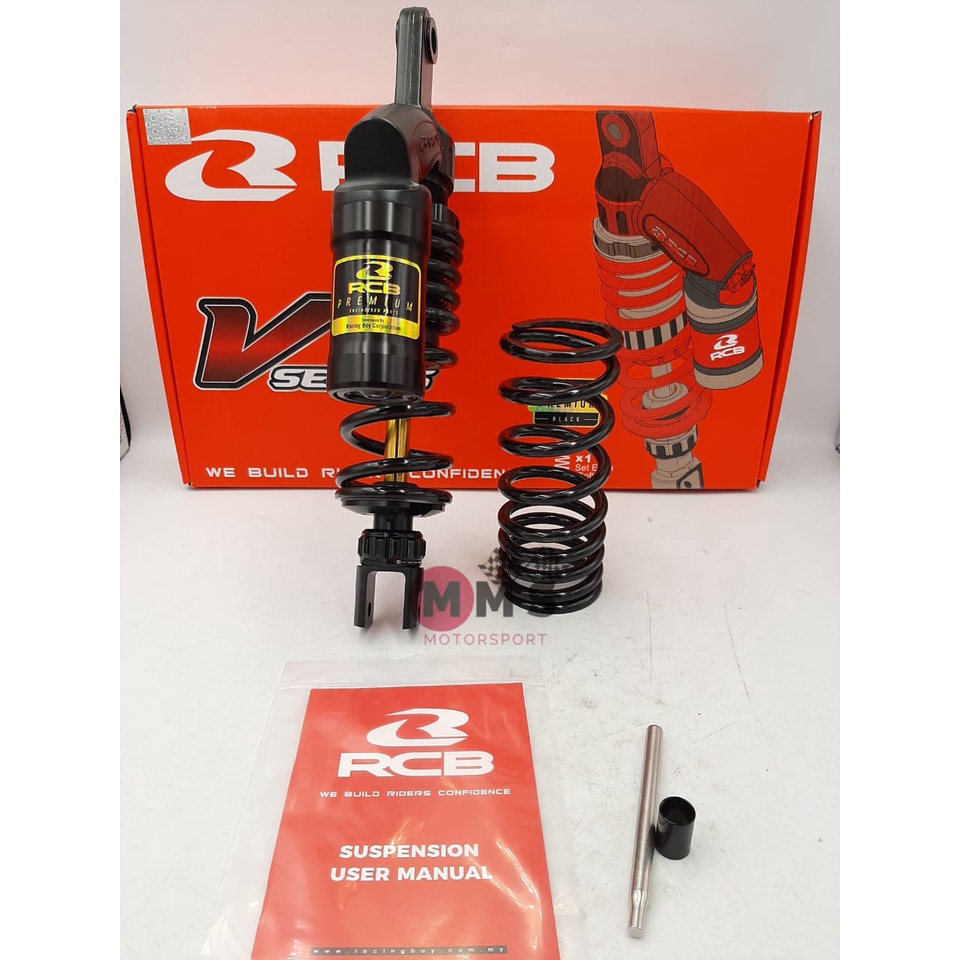 RACING BOY RCB RB MONOSHOCK CLICK 125i Vario Beat (330mm) VS Series Original Premium Black ...