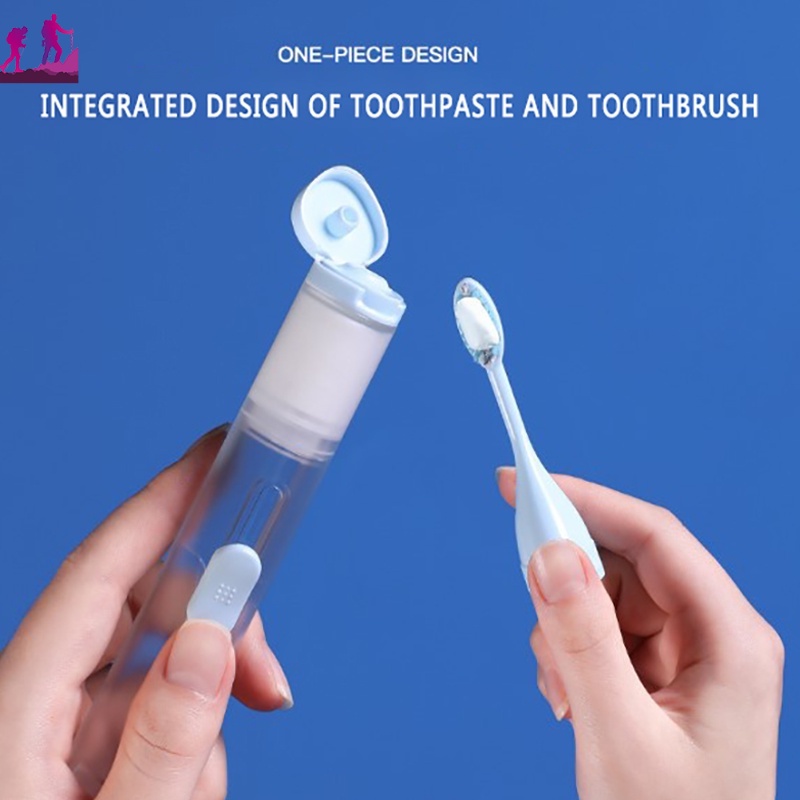 Travel Toothbrush Toothpaste Integrated Portable Portable Mini Small ...