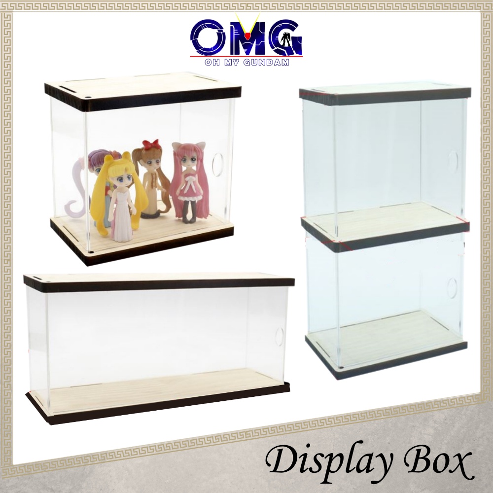 Display Box with Wood Board and Door 1 Level Display Box Double Level ...