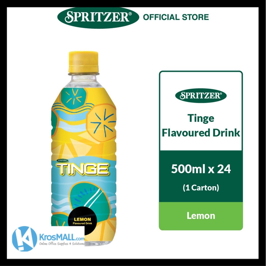 Spritzer Tinge Flavoured Drink Lemon (450ML X 24) | Shopee Malaysia