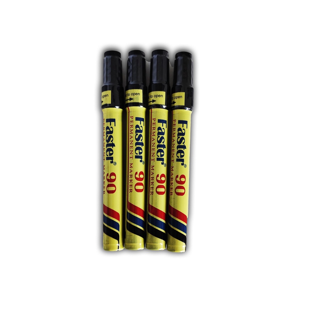 Faster 90 Permanent Marker (BLACK-12Pcs) | Shopee Malaysia